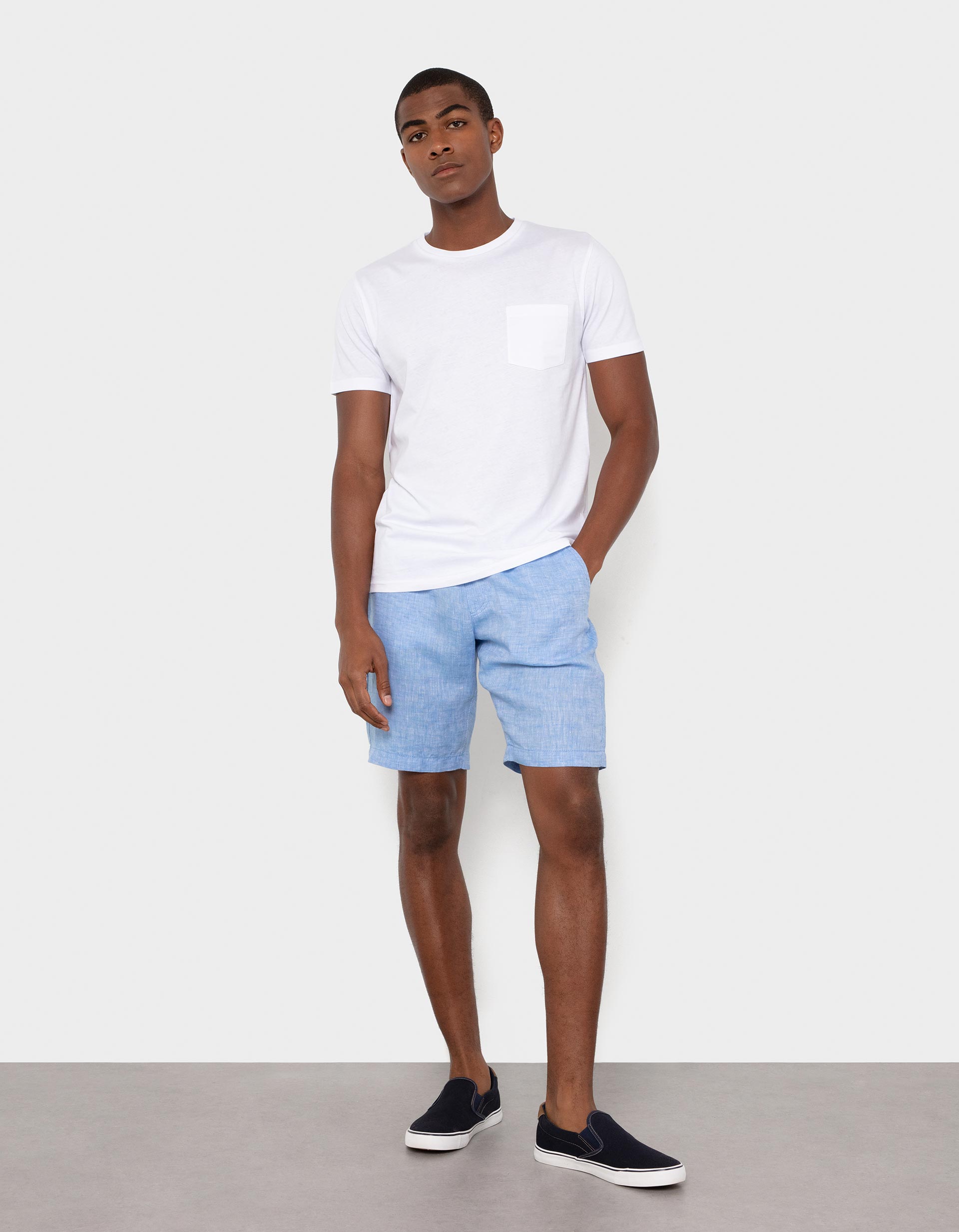 Calções 100% Linho, Homem | MO Online