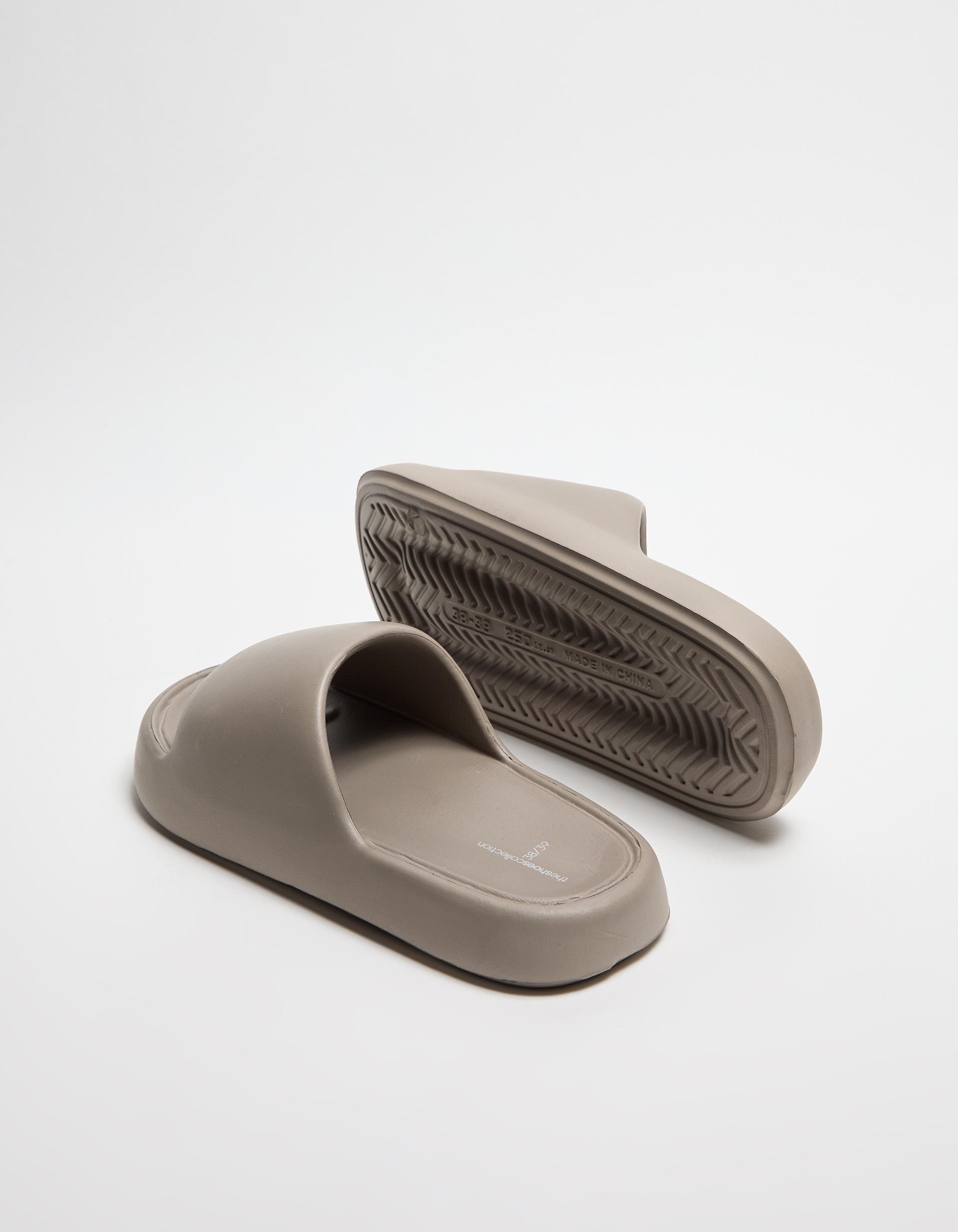 Chinelos de Borracha Plataforma, Mulher, Bege | MO Online