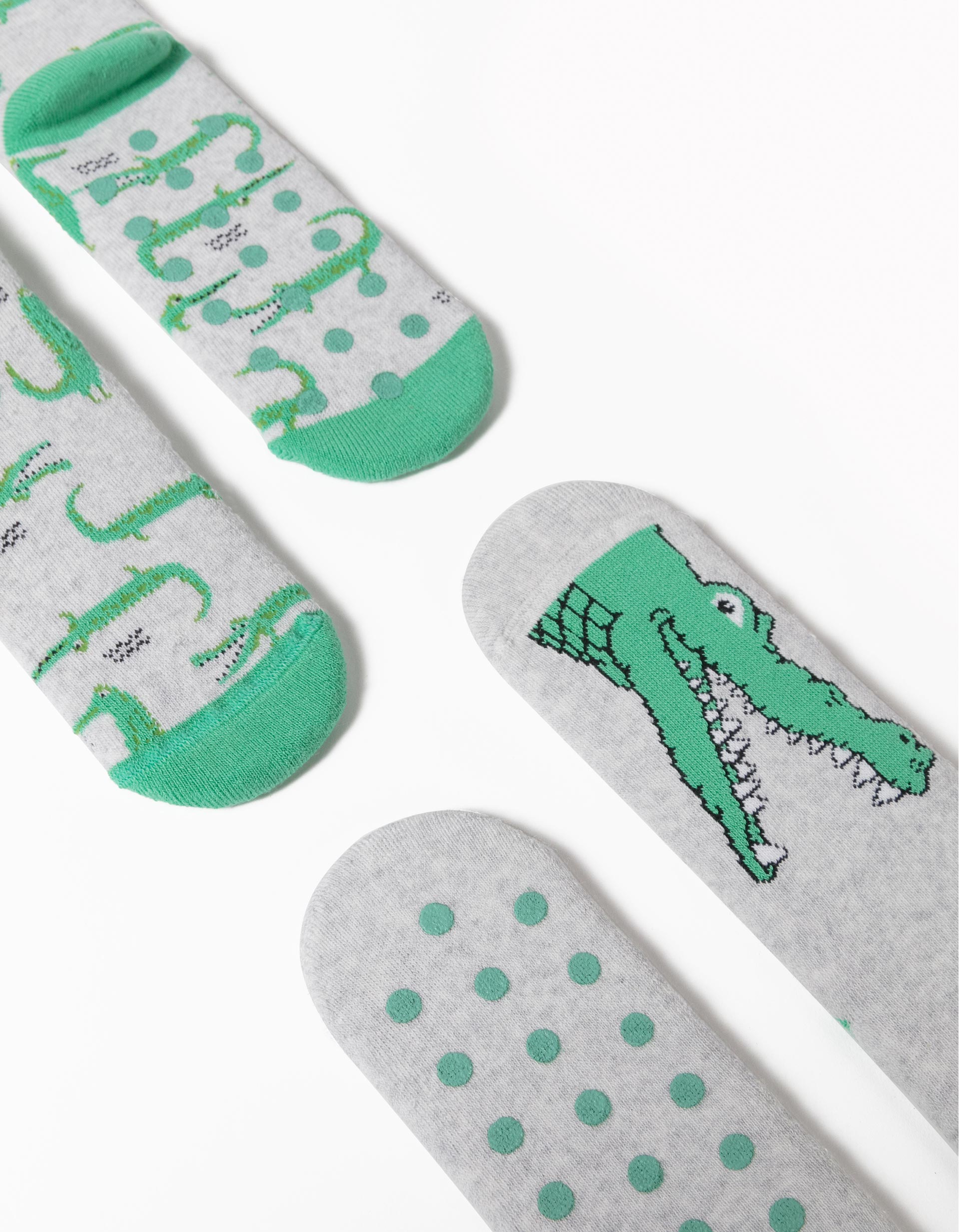 2 Pares de Meias Antiderrapantes para Menino 'Crocs', Cinza | MO Online