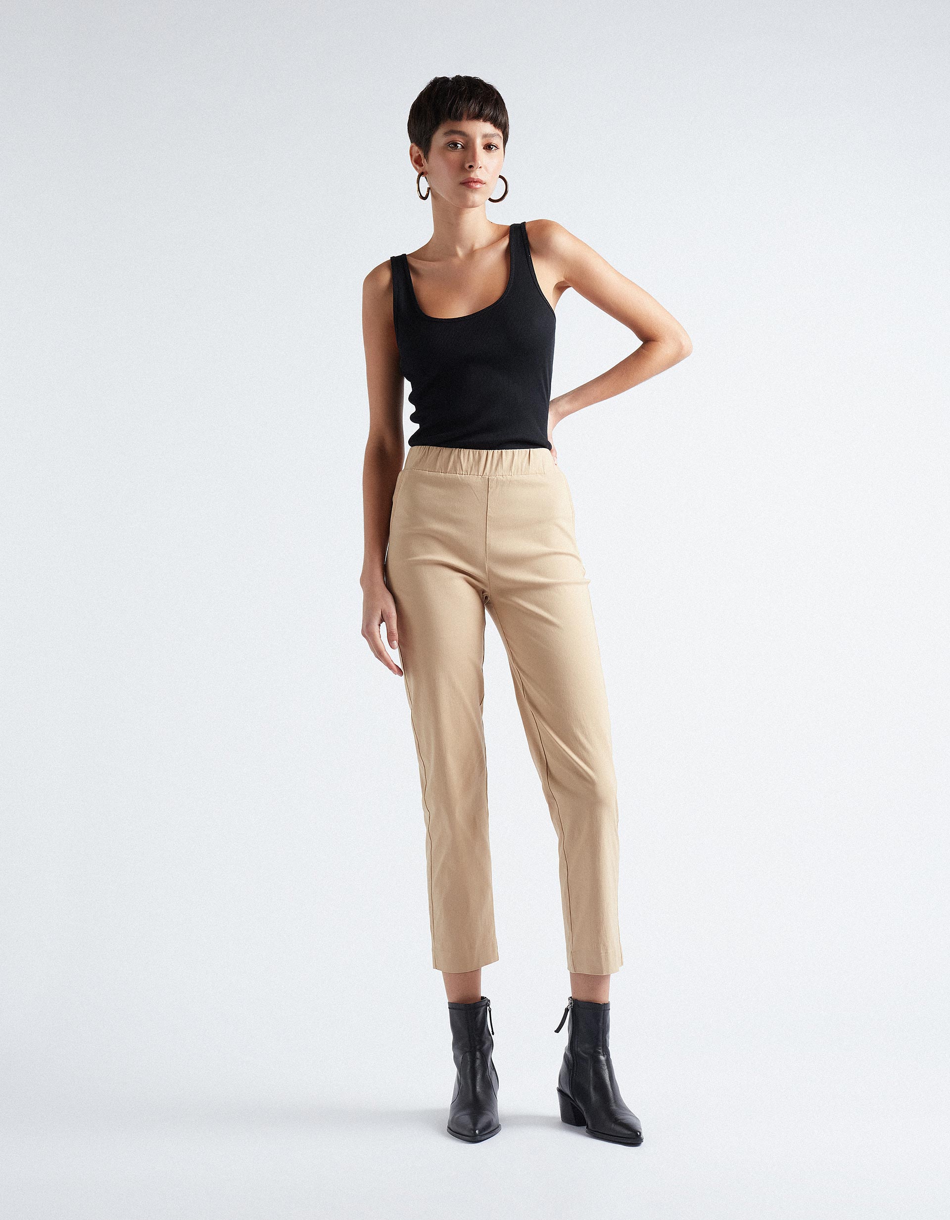 Trousers Women Beige Mo Fashion