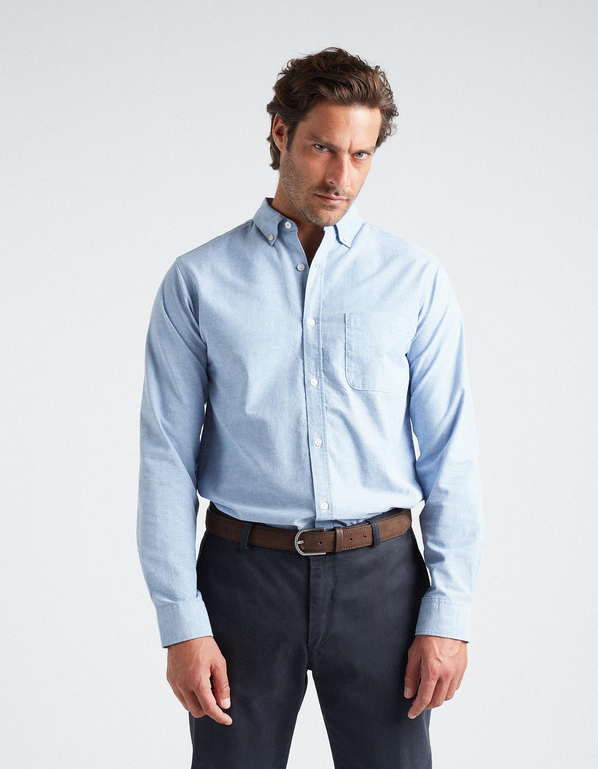 Camisa Oxford, Homem, Azul | MO Online
