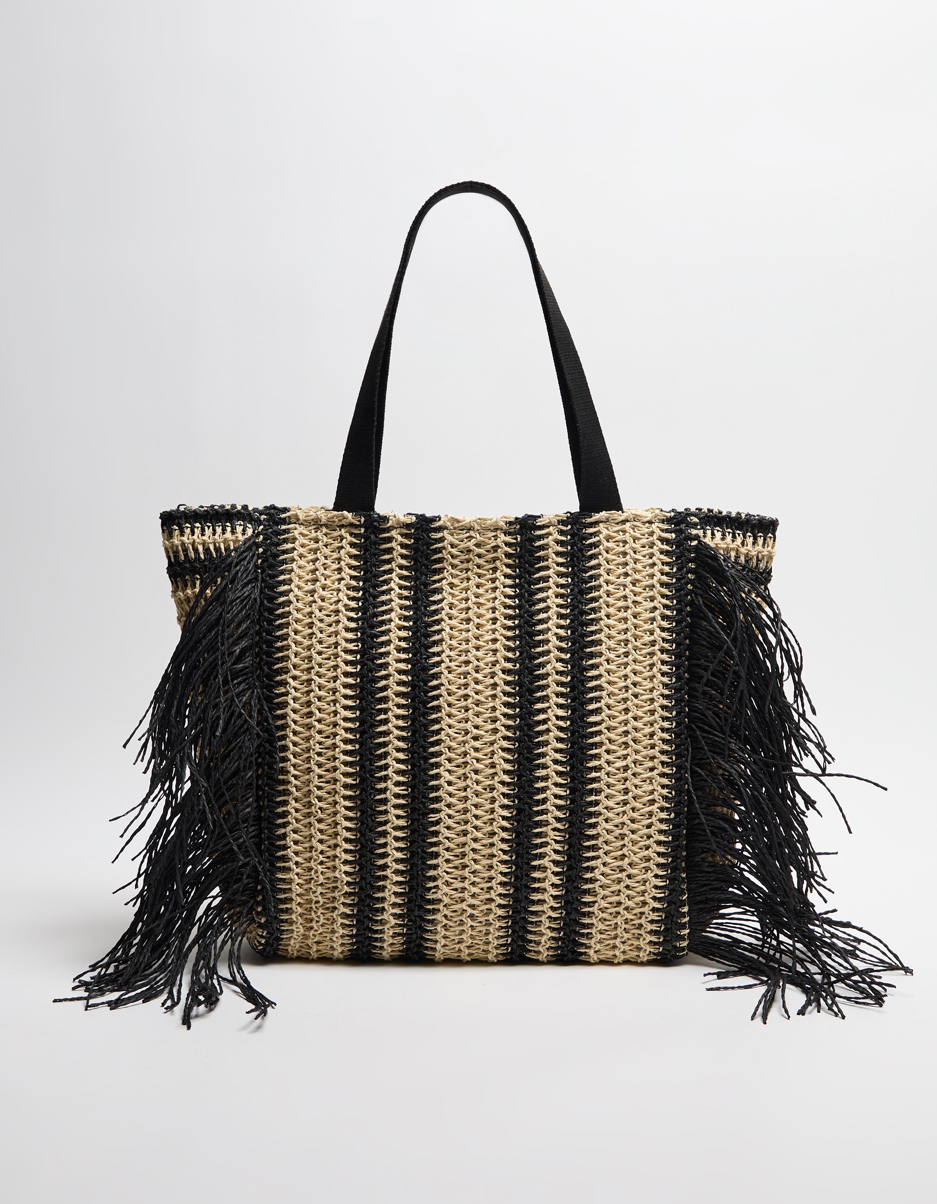 Mala de Praia com Franjas, Mulher, Preto | MO Online