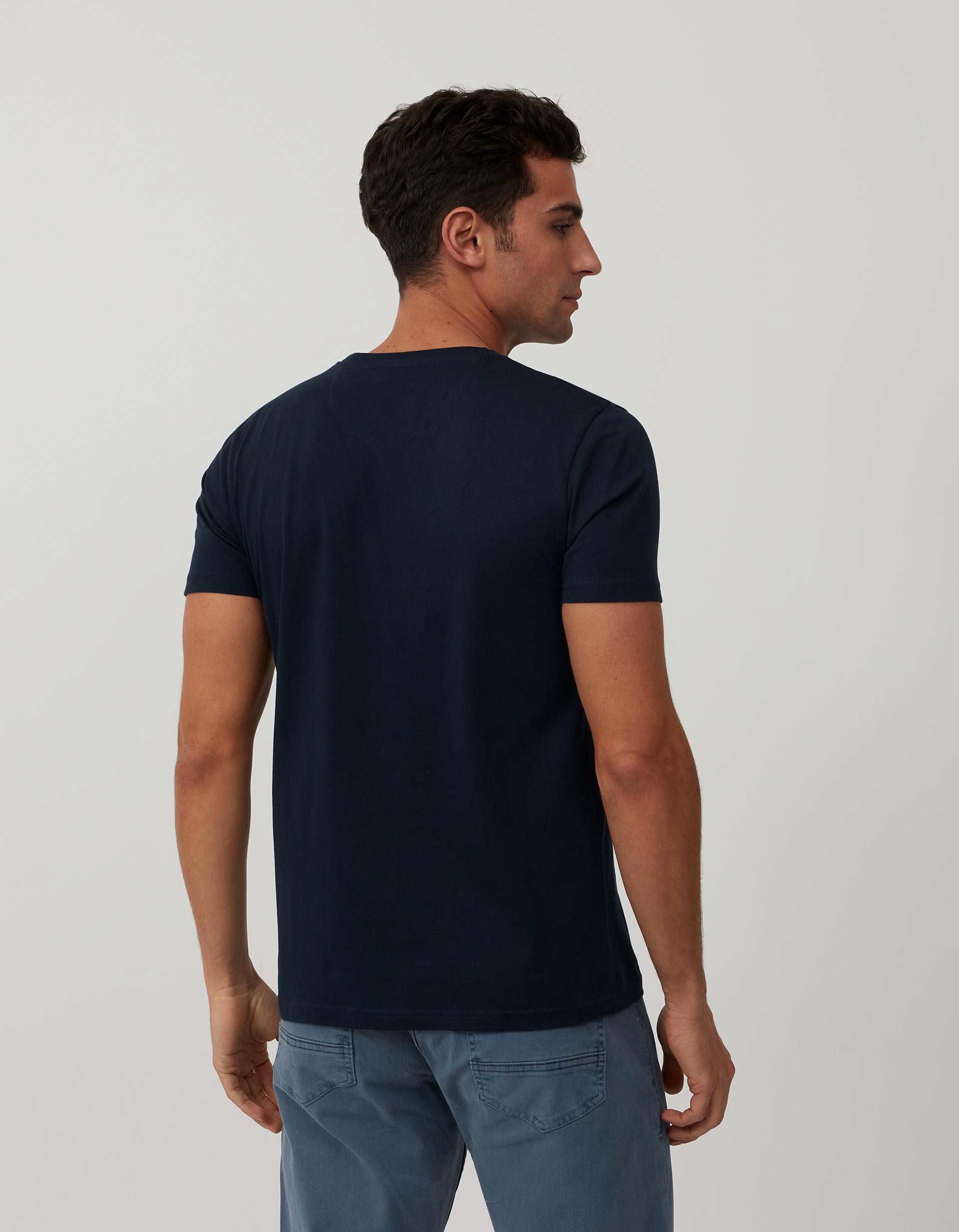 T-shirt Básica, Azul Escuro | MO Online