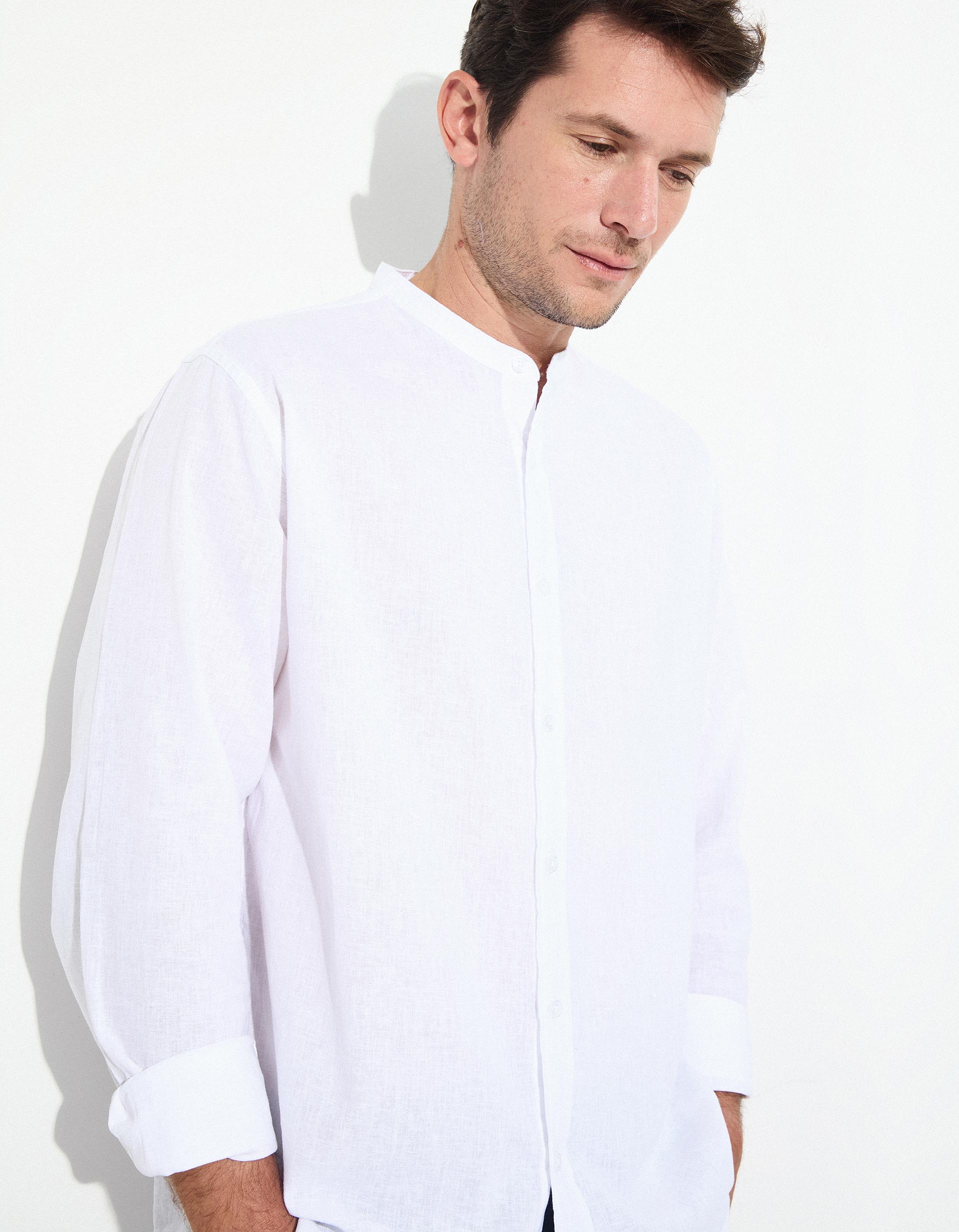 Camisa com Linho, Homem, Branco | MO Online